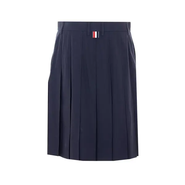 Thom Browne Logo Pleated Skirt