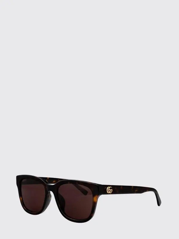 Gucci Cat-eye Acetate Sunglasses With Gg Monogram And Dark Lenses - Brown