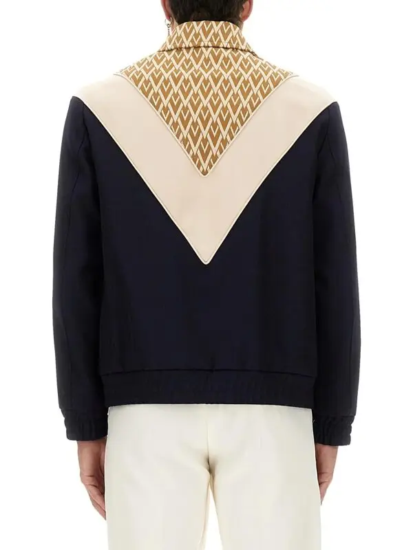 Valentino Garavani Wool Bomber Jacket With Print Toute La V