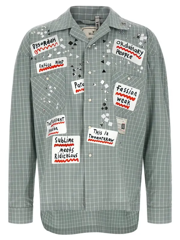 Mihara Yasuhiro Shirt Adhesive Decorations - Blue