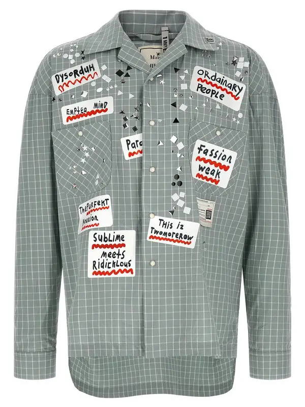 Mihara Yasuhiro Shirt Adhesive Decorations - Blue