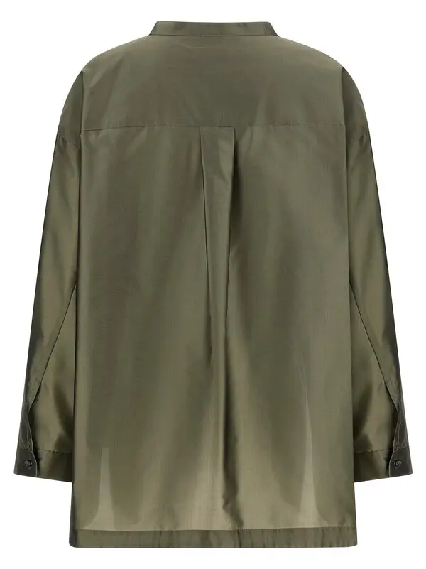 Max Mara Smmracconto Silk Blend Organza Shirt - Green