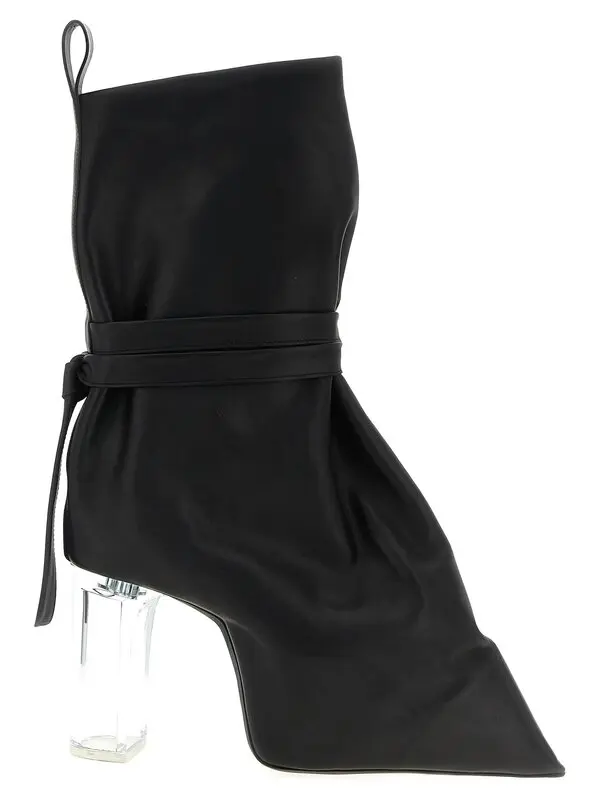 Rick Owens Tied Taco Kiss Ankle Boots - Black