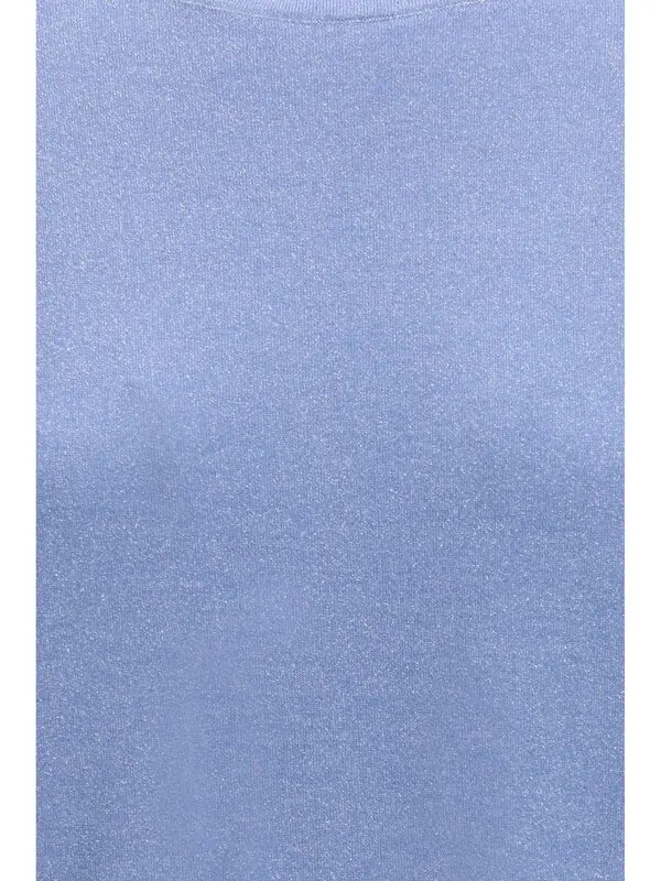 Brunello Cucinelli Cashmere Glitter T-shirt - Blue