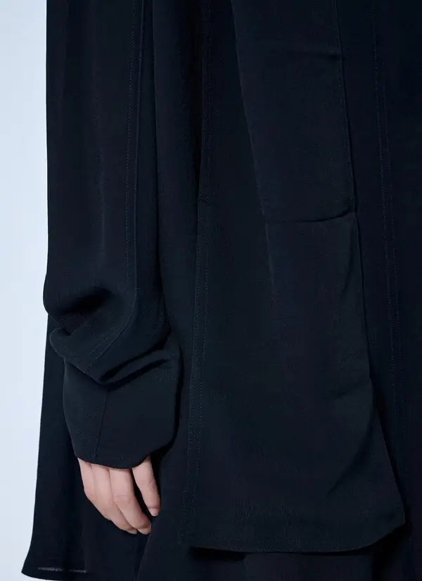 TOTEME Draped Scarf Blouse - Black