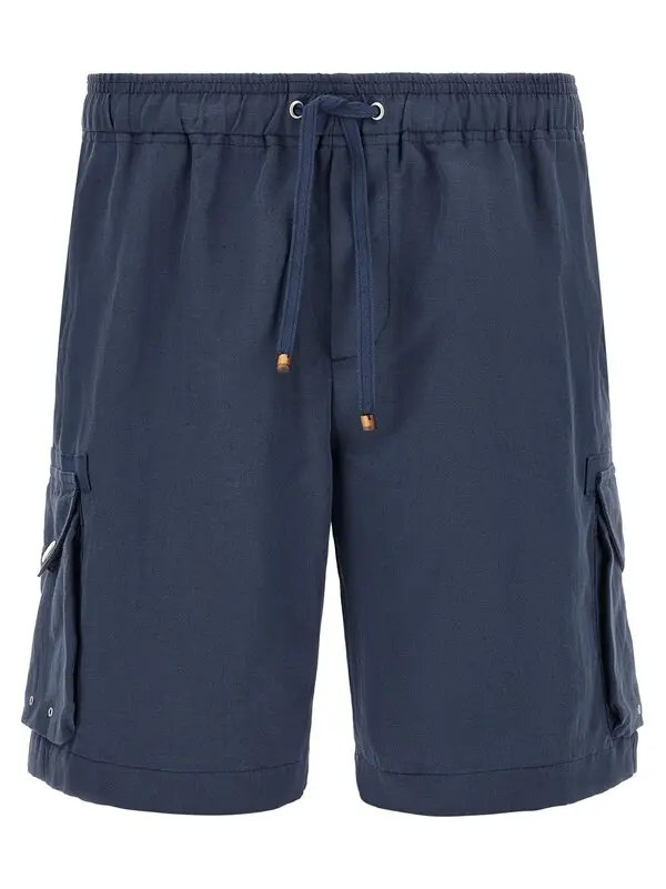 Brunello Cucinelli Cargo Bermuda Shorts - Blue