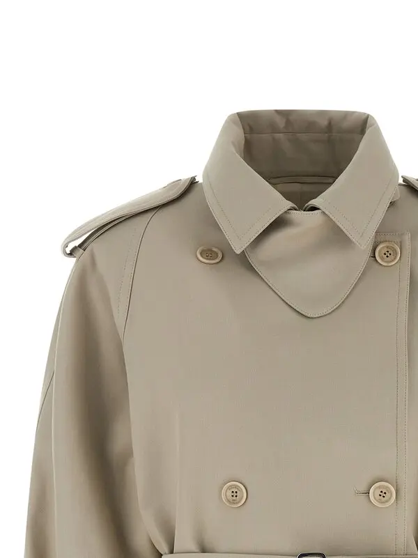 Max Mara Mxscacio Trench Coat - Cream