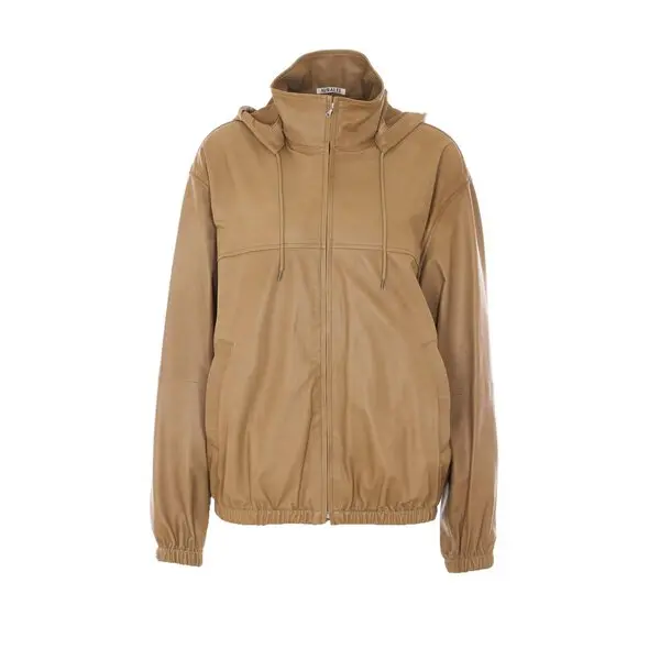 Auralee Fine Baby Calf Hooded Blouson - Cream