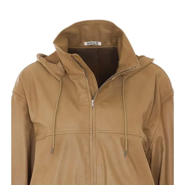 Auralee Calf Leather Blouson - Cream