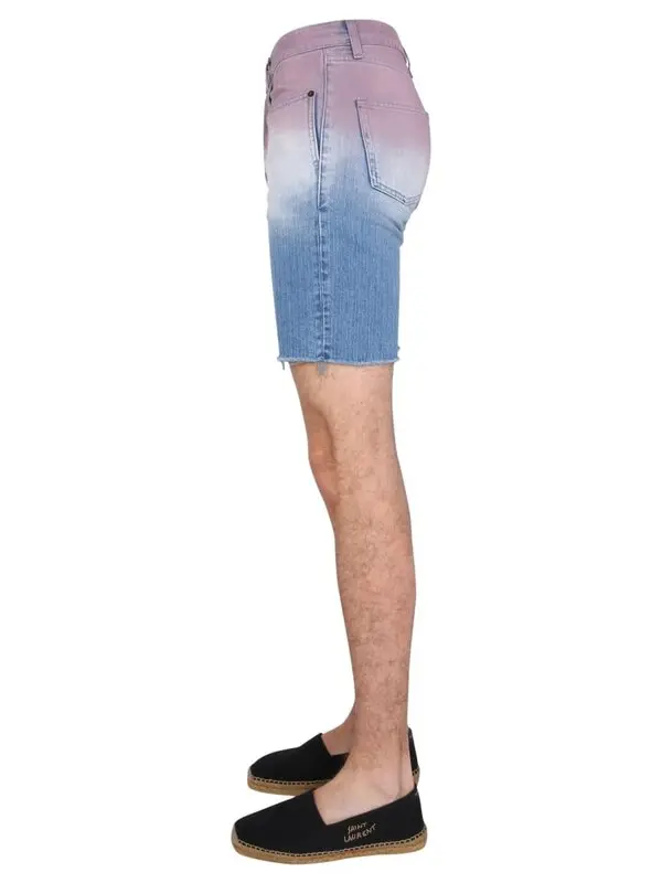 Saint Laurent Degraded Print Bermuda