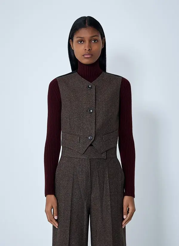 Max Mara Wool Waistcoat - Brown