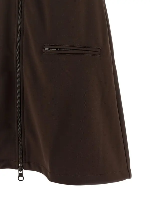 COURREGES Interlock Tracksuit Mini Dress - Brown
