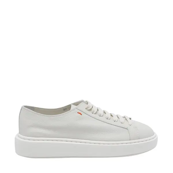 Santoni Clean Leather Sneakers - White