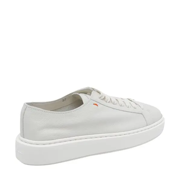 Santoni Clean Leather Sneakers - White