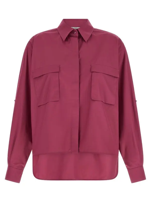 Max Mara Oversized Cotton Shirt - Pink