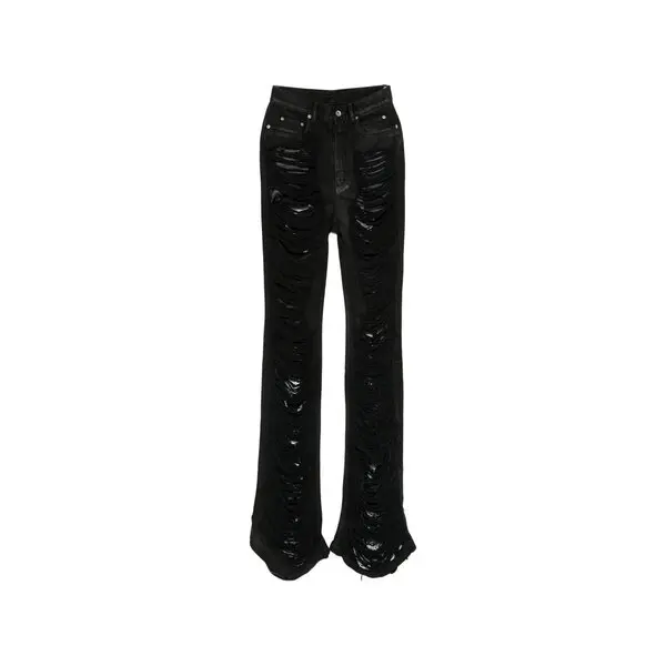 Rick Owens Denim Bootcut Jeans - Black