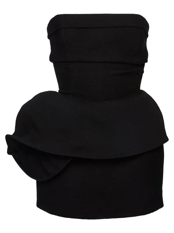 Magda Butrym Drape Mini Dress - Black