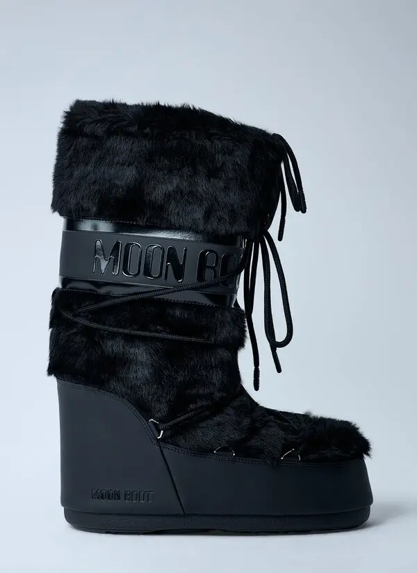 Moon Boot Mb Icon Faux-fur Boots - Black