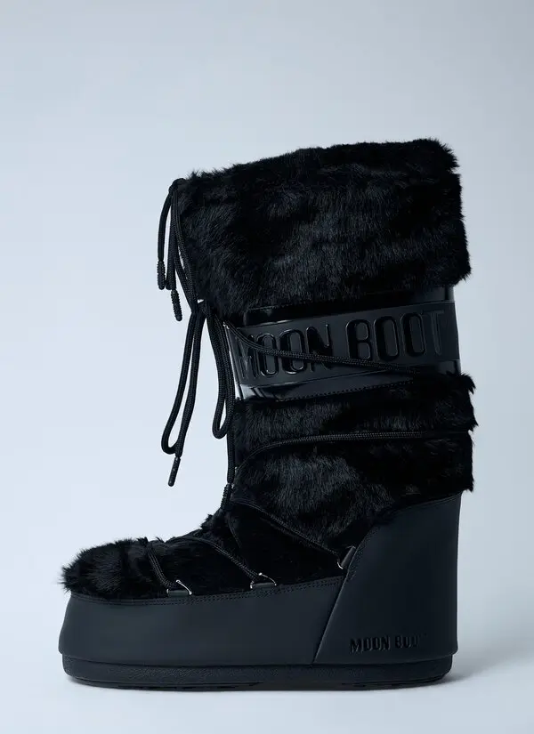 Moon Boot Mb Icon Faux-fur Boots - Black