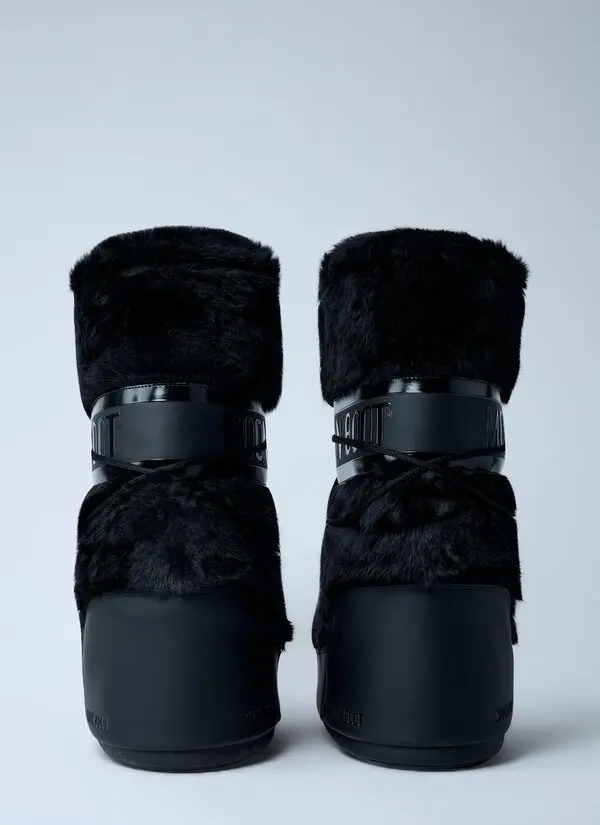 Moon Boot Mb Icon Faux-fur Boots - Black