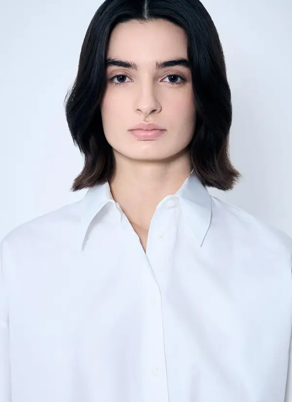 Prada Drawstring Hem Crop Shirt - White