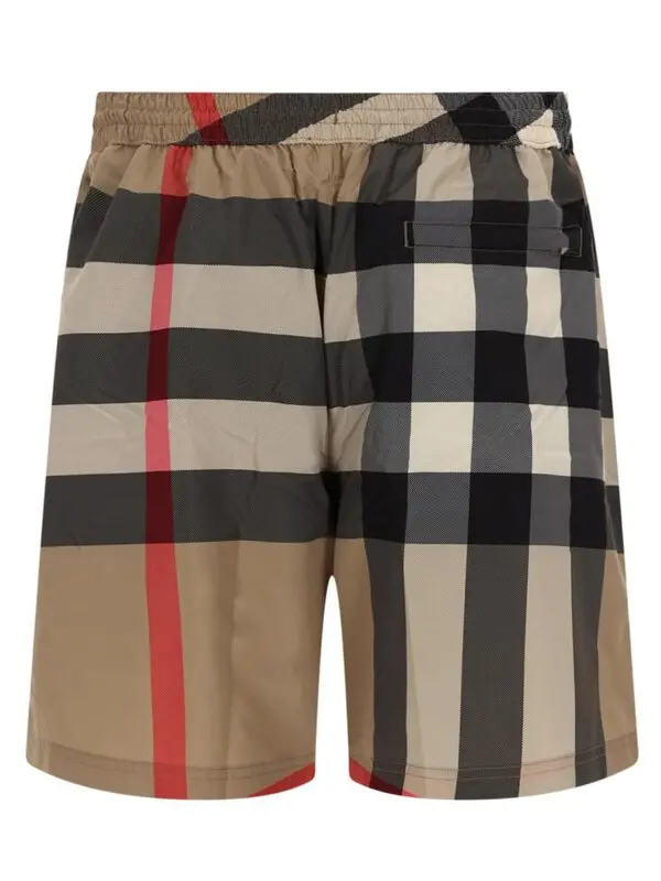 Burberry Check Swimsuit - Cream