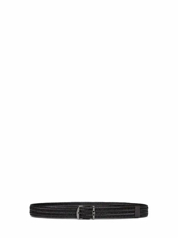 FERRAGAMO Woven Leather Belt - Multicolor