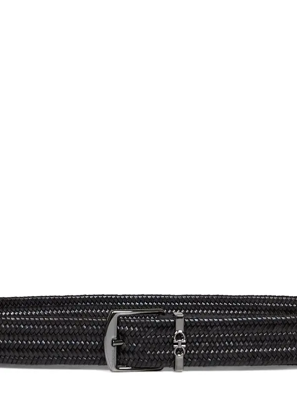 FERRAGAMO Woven Leather Belt - Multicolor