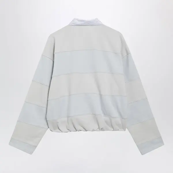 Acne Studios Light /gray Striped Polo Sweatshirt