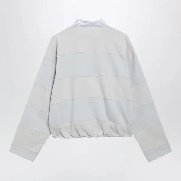 Acne Studios Striped Polo Sweatshirt - Blue