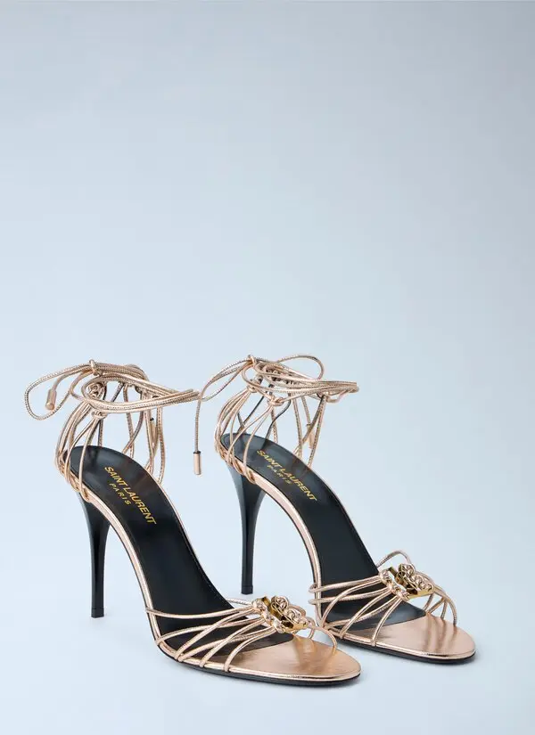 Saint Laurent Babylone Stiletto Sandals - Pink