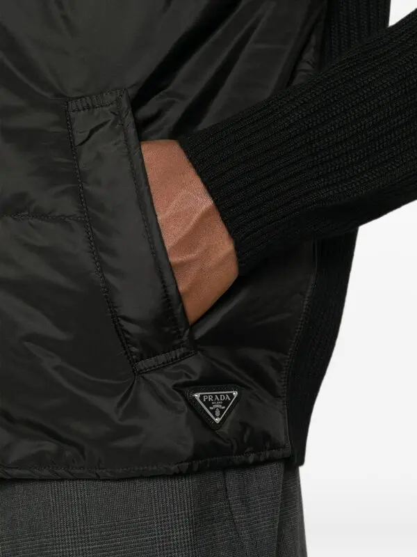 Prada Wool And Re-nylon Cardigan