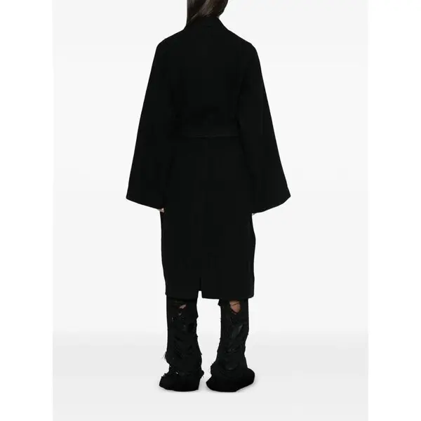 Rick Owens Oversized Virgin Wool Belted Coat