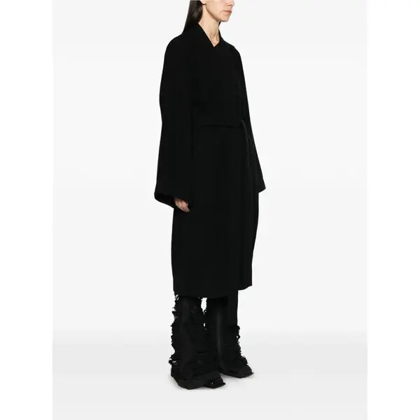 Rick Owens Oversized Virgin Wool Belted Coat
