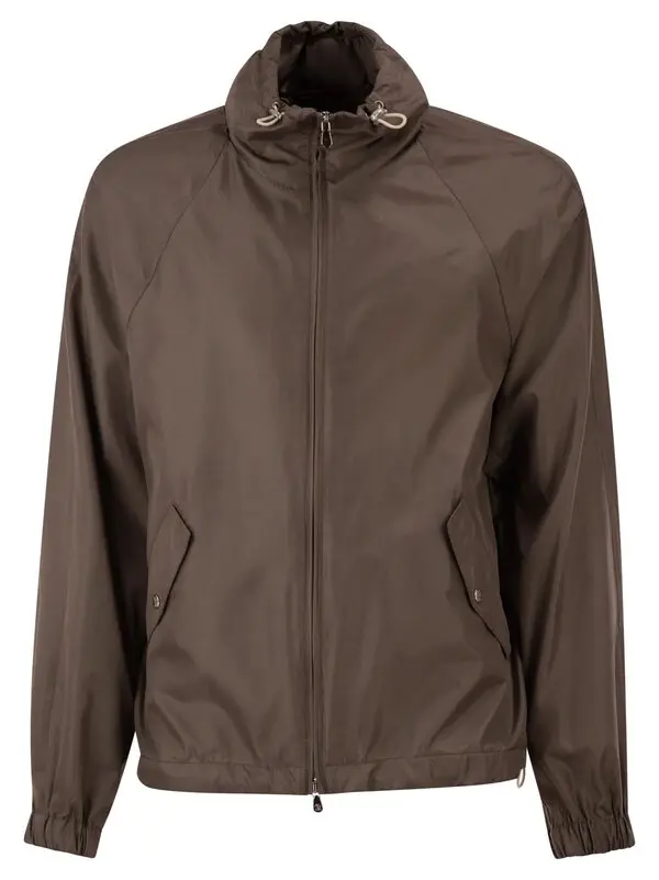 Brunello Cucinelli Unlined Jacket In Membrane Silk - Multicolor