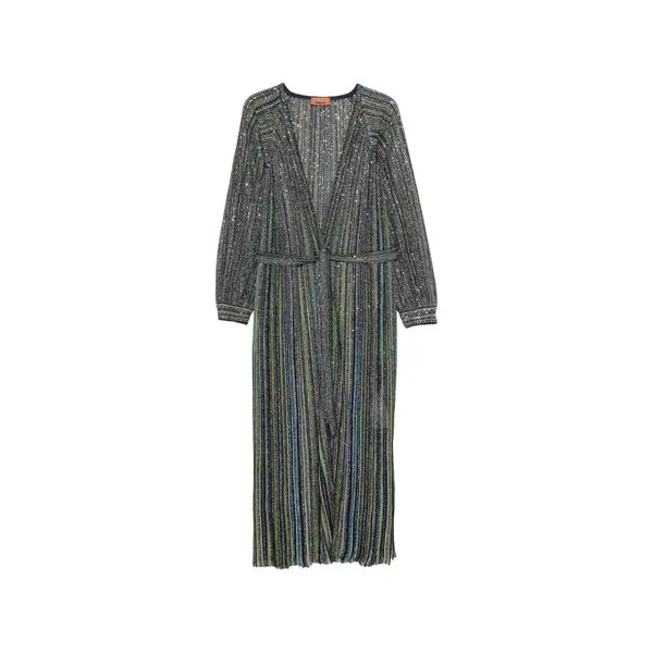 Missoni Vertical Stripe V-neck Cardigan - Blue
