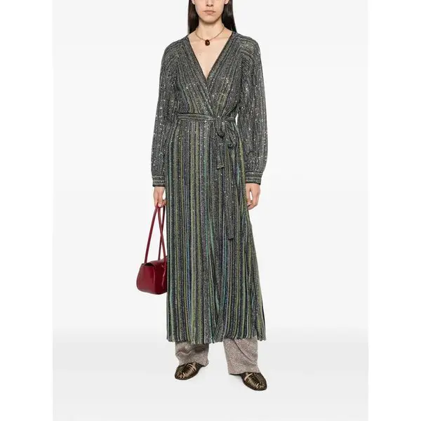 Missoni Vertical Stripe V-neck Cardigan - Blue