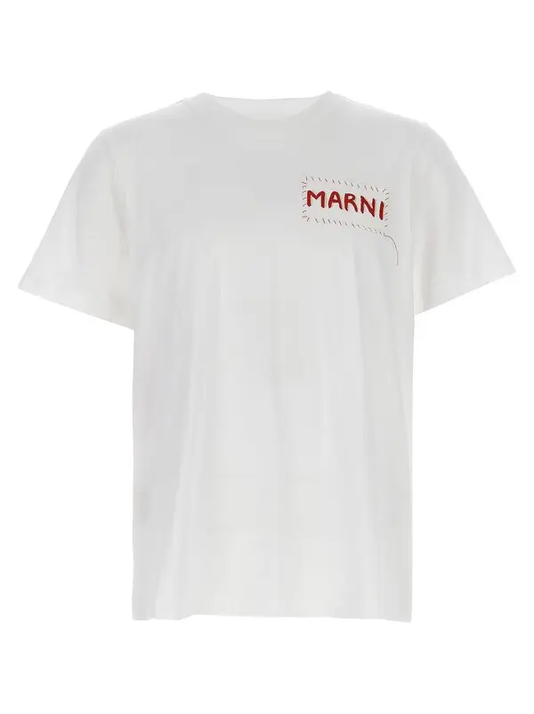 Marni Logo Patch T-shirt - White
