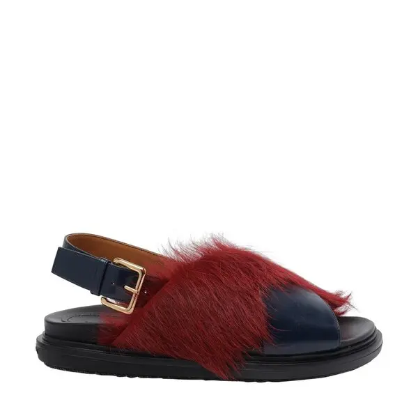 Marni Fussbett Sandals With Long Hair - Multicolor