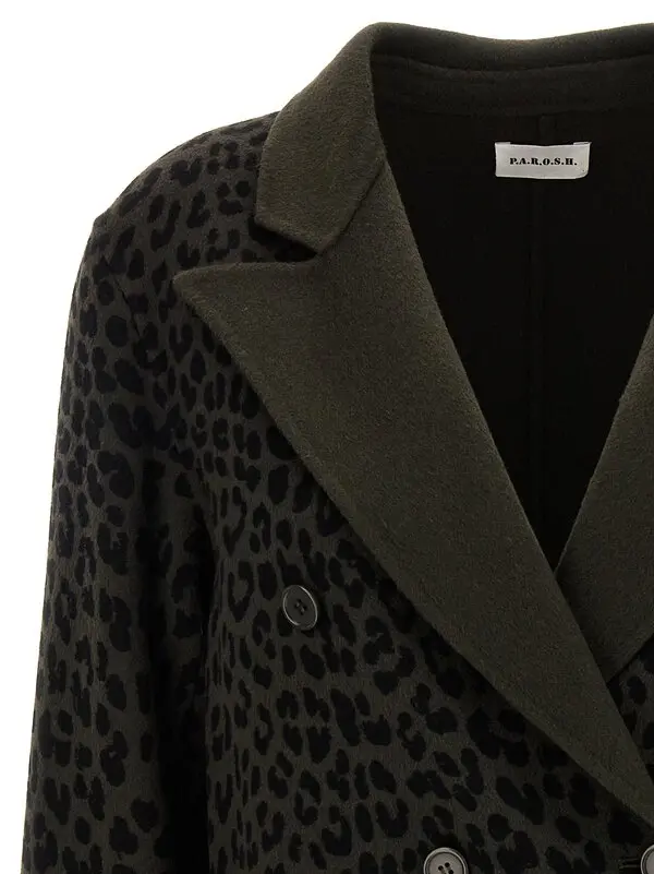 P.a.r.o.s.h Animal Print Blazer - Green