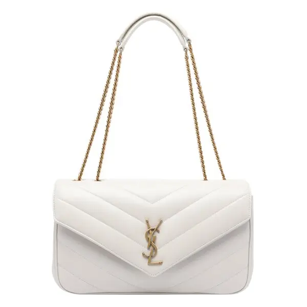 Saint Laurent Loulou Shoulder Bag - White