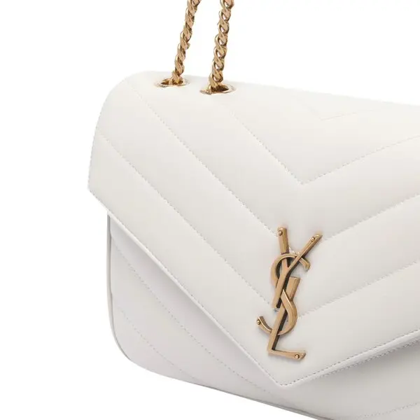 Saint Laurent Loulou Shoulder Bag - White