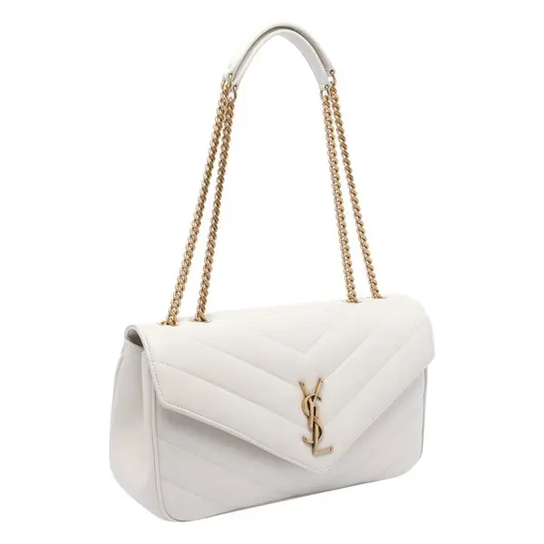 Saint Laurent Loulou Shoulder Bag - White