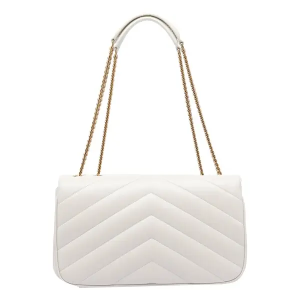 Saint Laurent Loulou Shoulder Bag - White