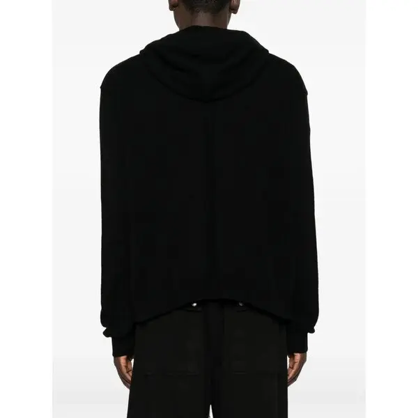 Rick Owens Cashmere And Wool Blend Hooded Sweater