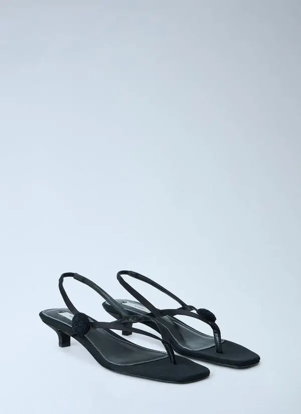 TOTEME Slingback Satin Sandals