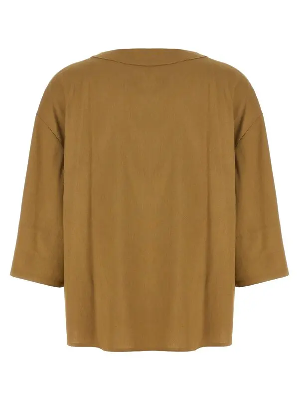 Max Mara Linen-blend Blouse - Cream