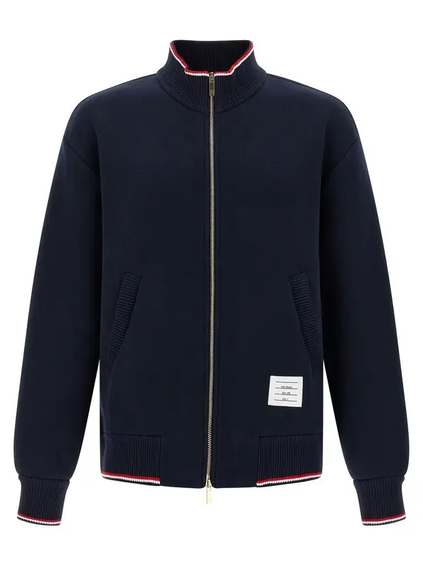 Thom Browne Rwb Piping Sweatshirt - Blue