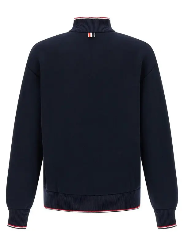 Thom Browne Rwb Piping Sweatshirt - Blue