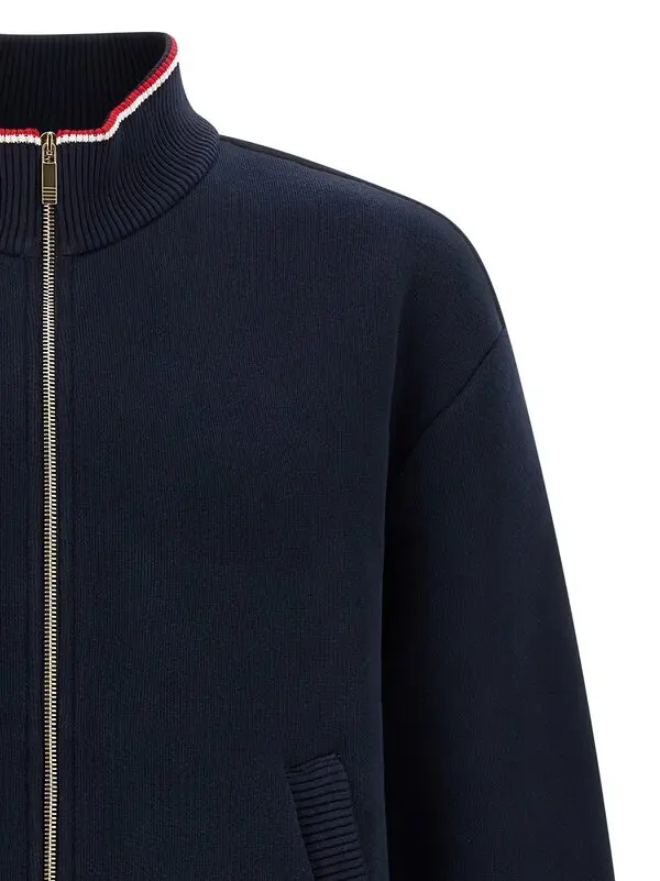 Thom Browne Rwb Piping Sweatshirt - Blue